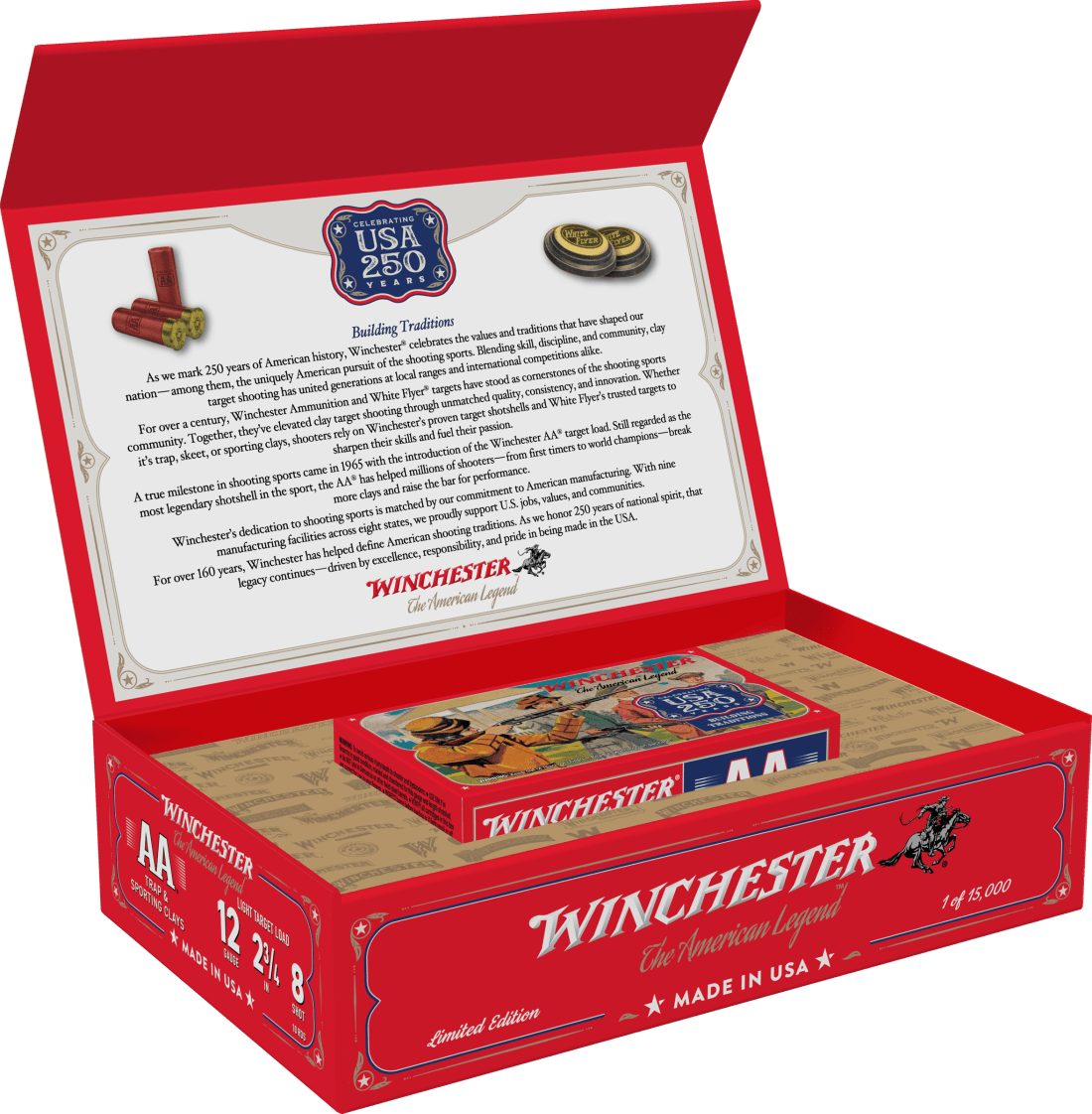 Winchester Ammo AA12250 USA 250th Commemorative Box Series 12Gauge 2.75 ...