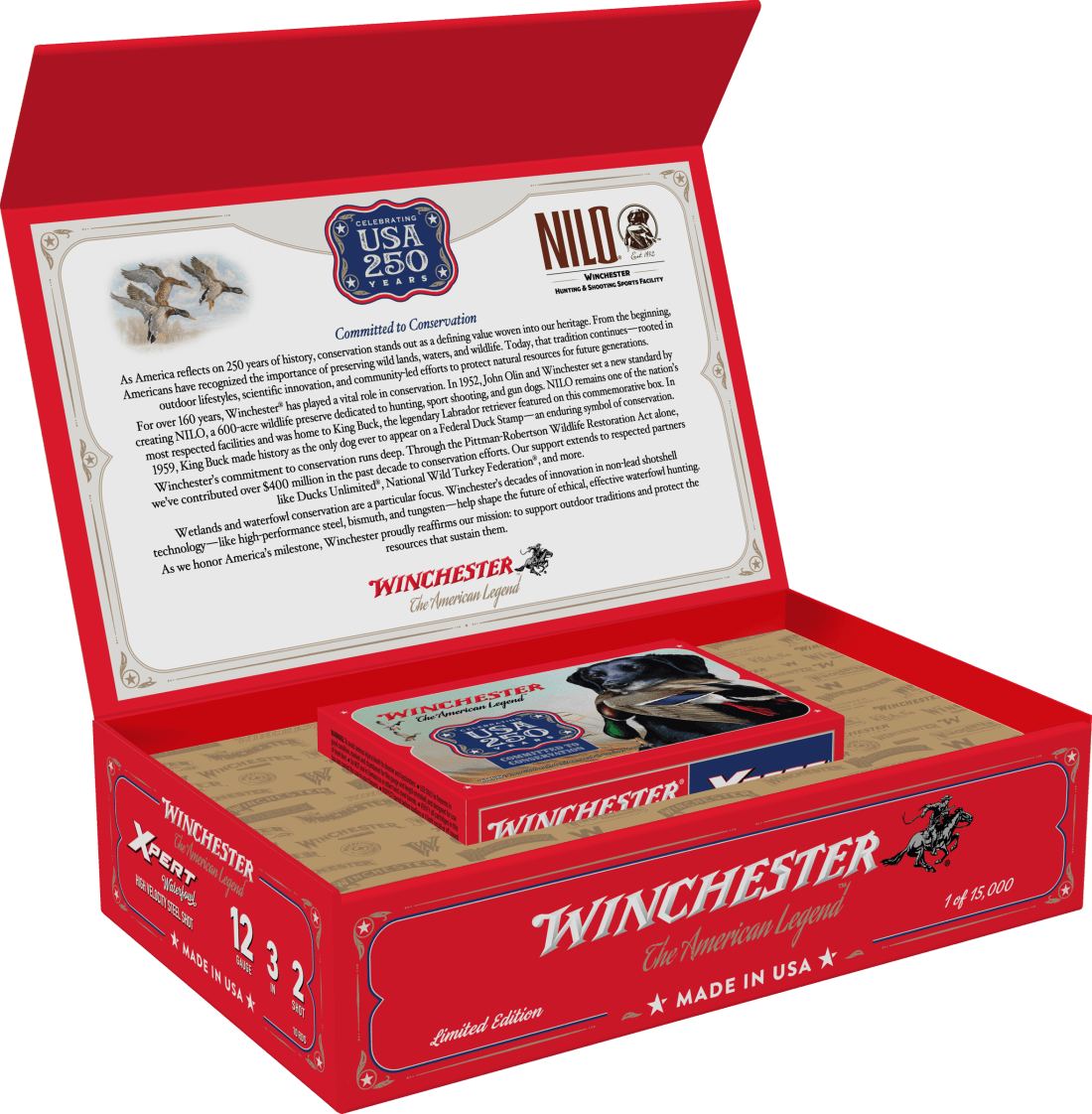 Winchester Ammo WEX12250 USA 250th Commemorative Box Series 12Gauge 3 ...